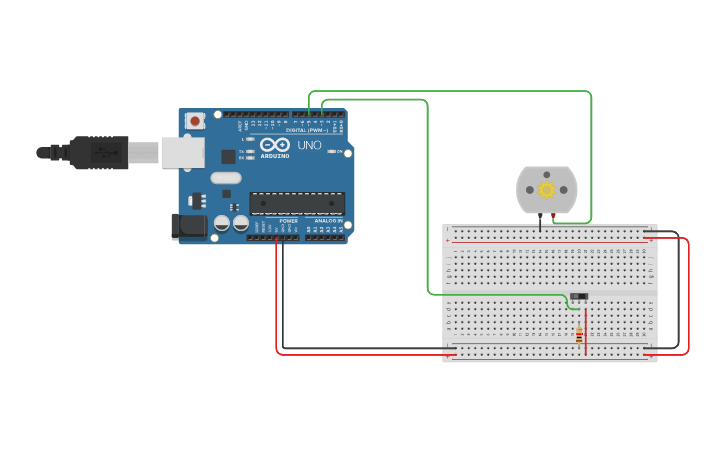 Circuit design slideswitch + motor - Tinkercad