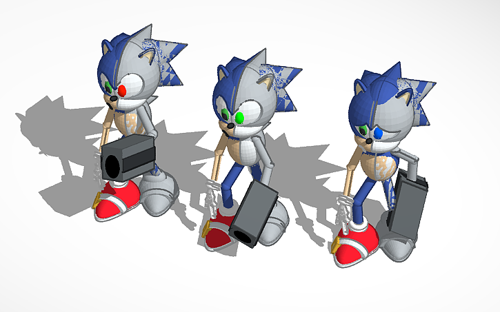 3D design Cyborg Sonic - Tinkercad