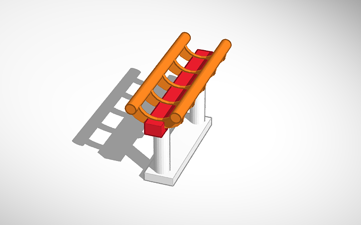 3D design B&M Roller Coaster Track - Tinkercad
