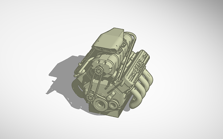 3D design v8 engine - Tinkercad