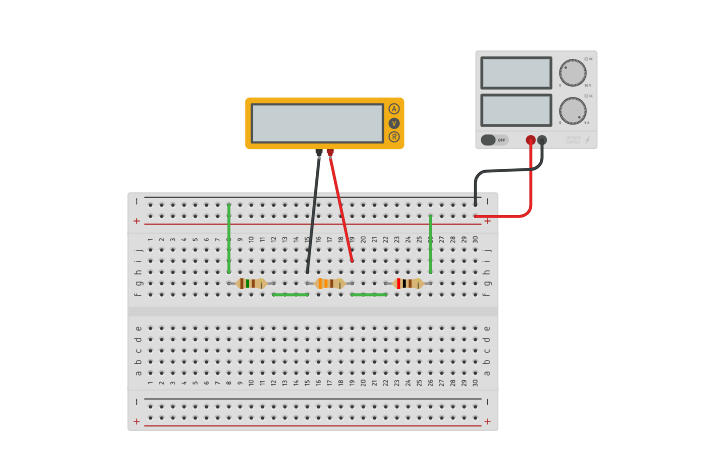 Circuit design Voltmeter practice 1 - Tinkercad