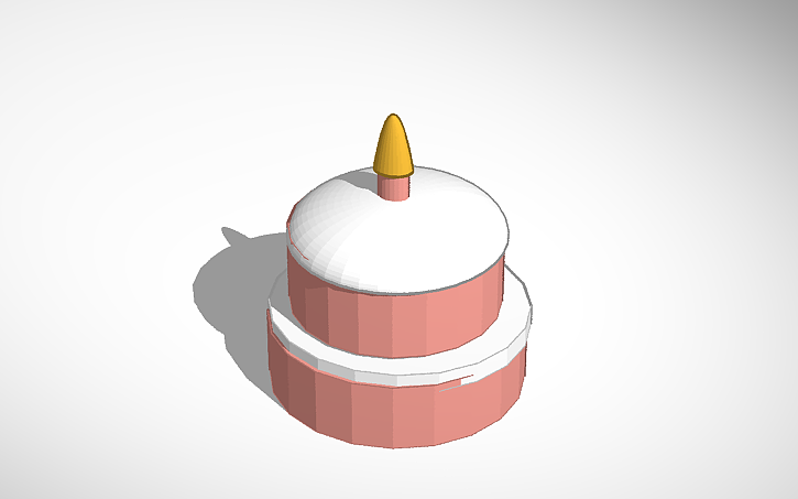 3D design Birthday cake! - Tinkercad