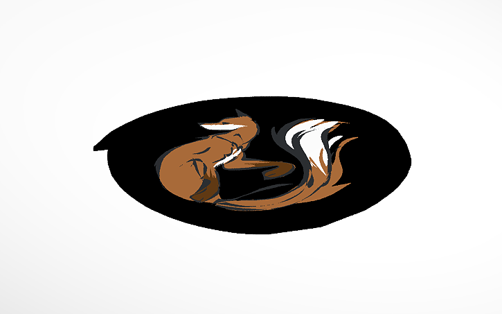 3D design Fox Scribble - Tinkercad