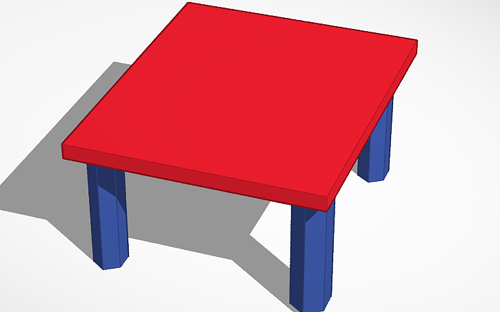 3D design Simple Table - Tinkercad