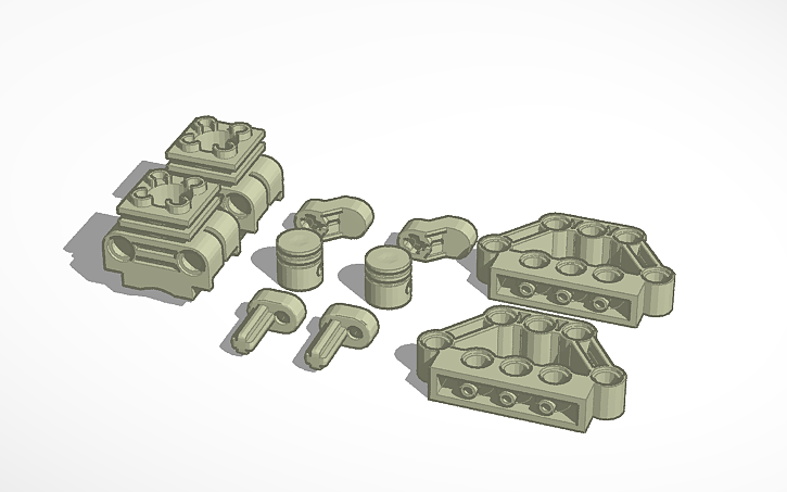 3D design LEGO Engine Parts #1 - Tinkercad