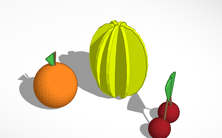 3D design fruit - Tinkercad
