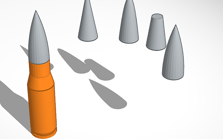 3D design bullet - Tinkercad