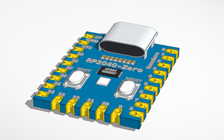 3D design Waveshare-RP2040-Zero - Tinkercad