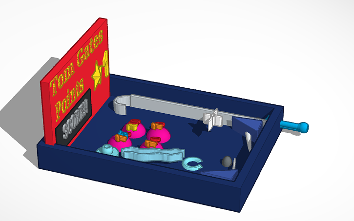 3D design pinball playfield - Tinkercad