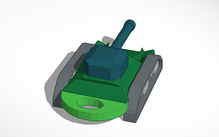 3D design Tank Keychain - Tinkercad
