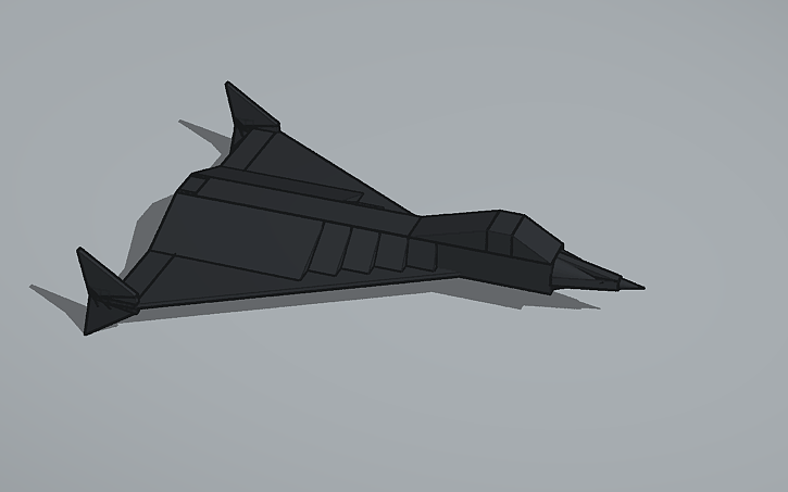 3D design assembled dorito concept jet v2 - Tinkercad