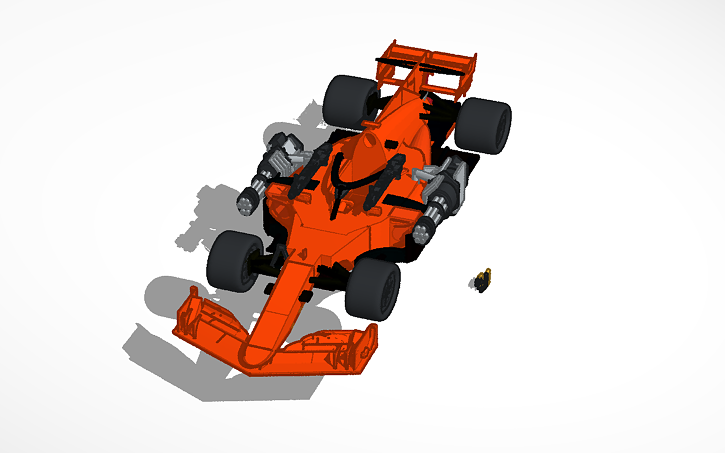 3D design armored f1 formula car - Tinkercad