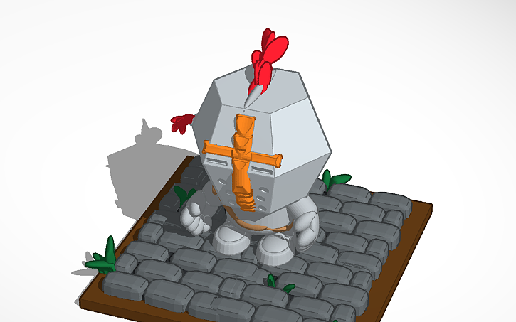 3D design Knight On Stone Path Base - Tinkercad