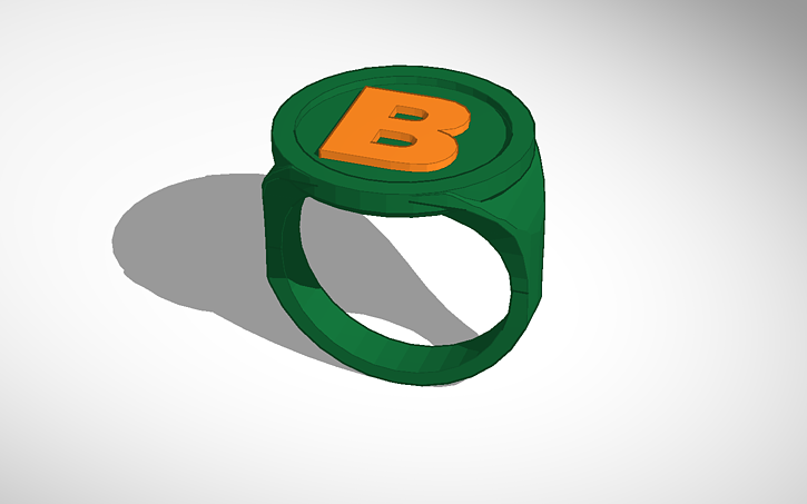 3D design Signet Ring B - Tinkercad