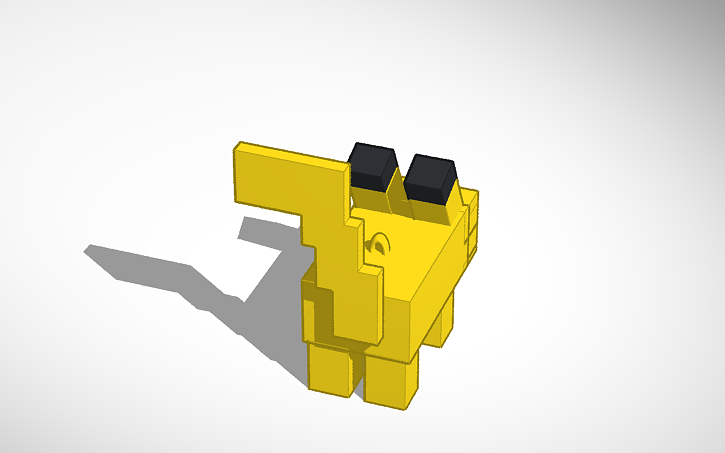 3D design Pikachu - Tinkercad