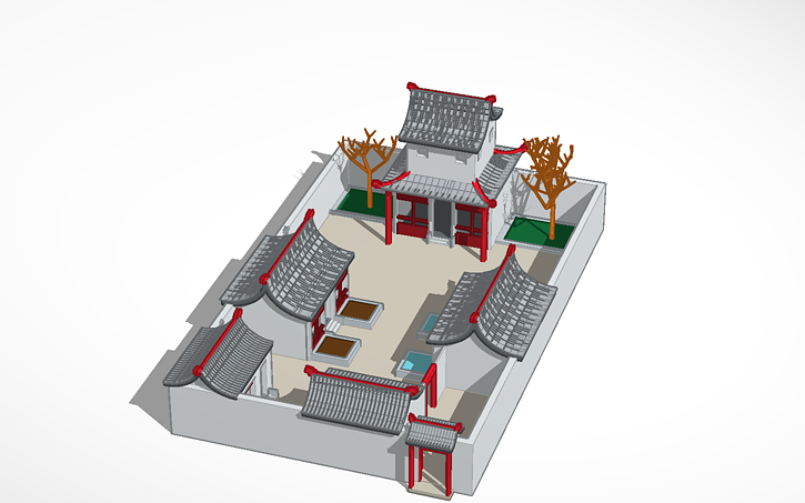 3D design Ancient Chinese Village By Jon - Tinkercad