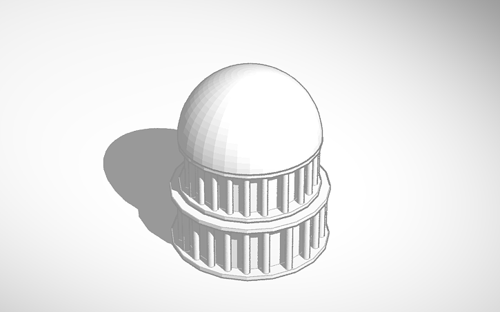3D design capital dome - Tinkercad