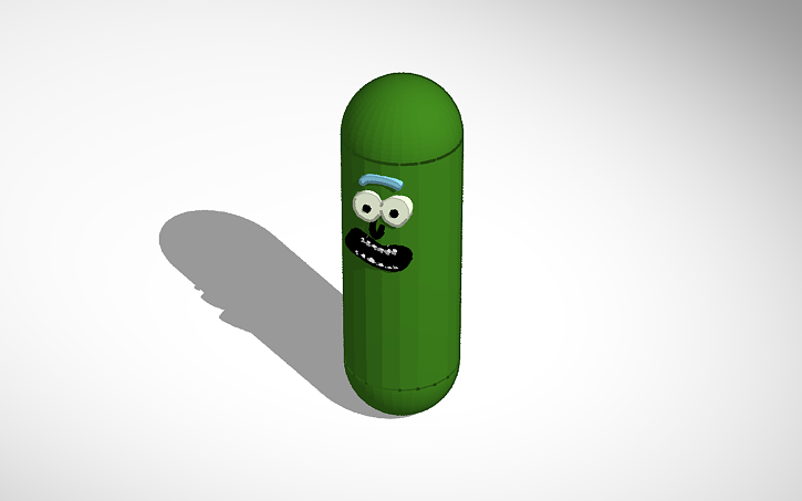 3D design Pickle Rick - Tinkercad