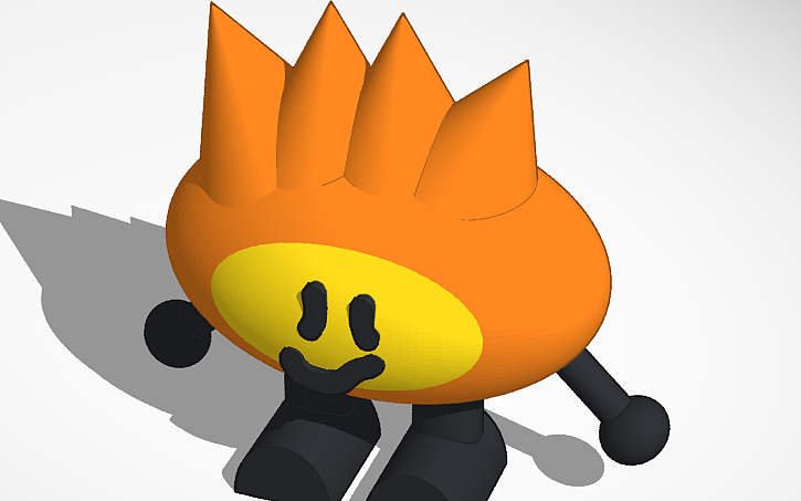 3D design TED day 6: Firey (BFDI, BFDIA, and BFB) - Tinkercad