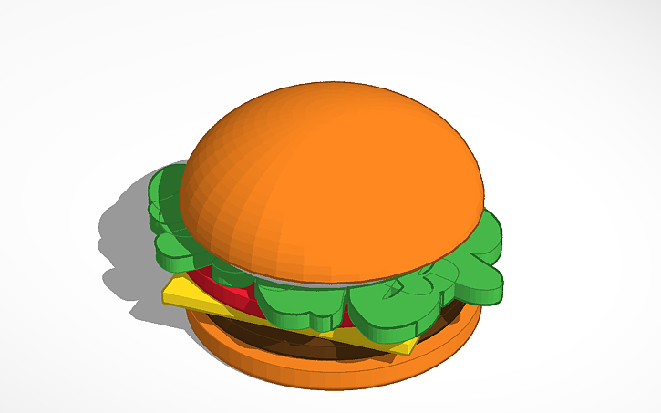 3D design burger - Tinkercad