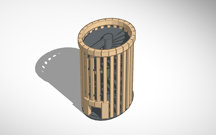 3D design DICE TOWER - Tinkercad