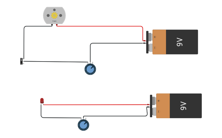 Circuit design Variable Resistance - Tinkercad
