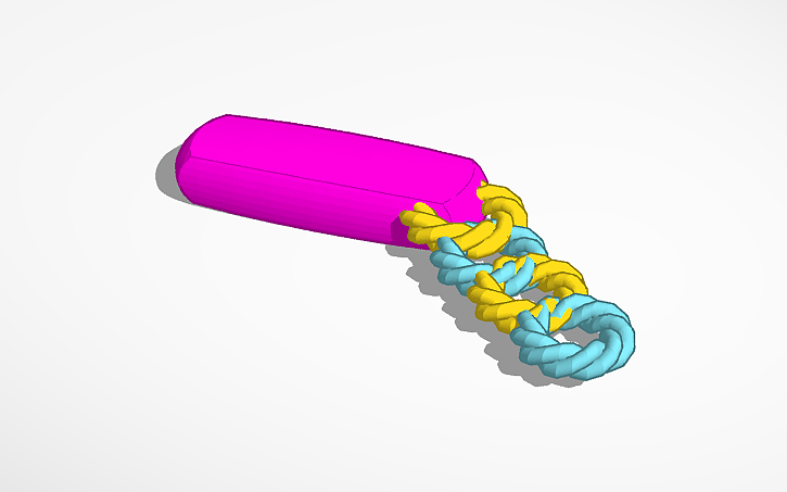 3D design keychain for girls - Tinkercad