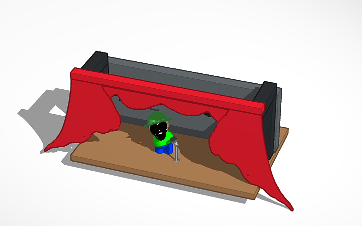 3D design bandu on the stage (kinda wip) - Tinkercad