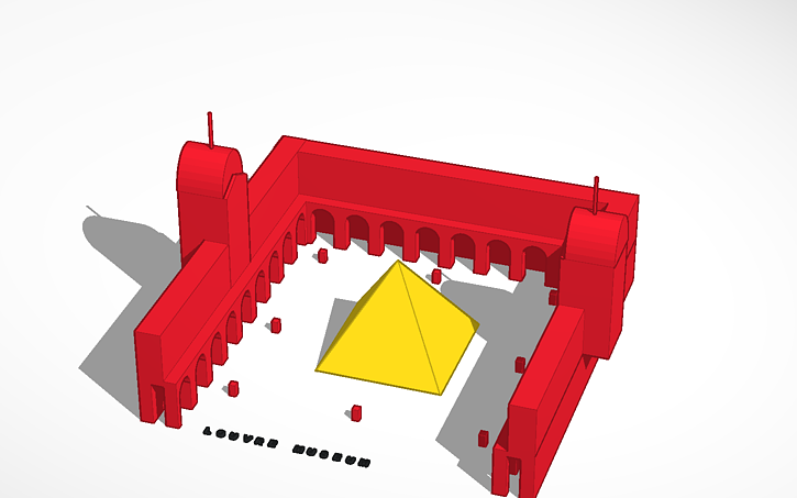 3D design louvre museum - Tinkercad