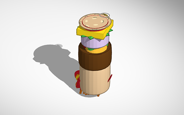 3D design krabby patty rocket 2.0 - Tinkercad