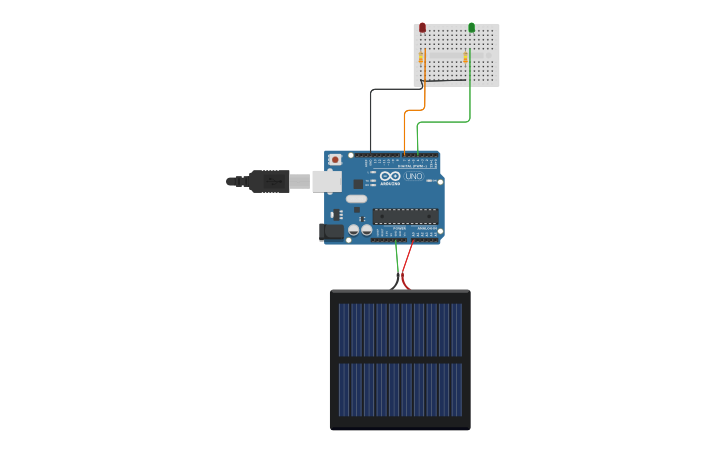 Circuit design Solar Panel Generator - Tinkercad