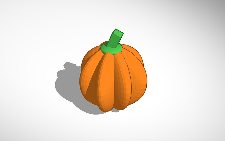 3D design pumpkin - Tinkercad