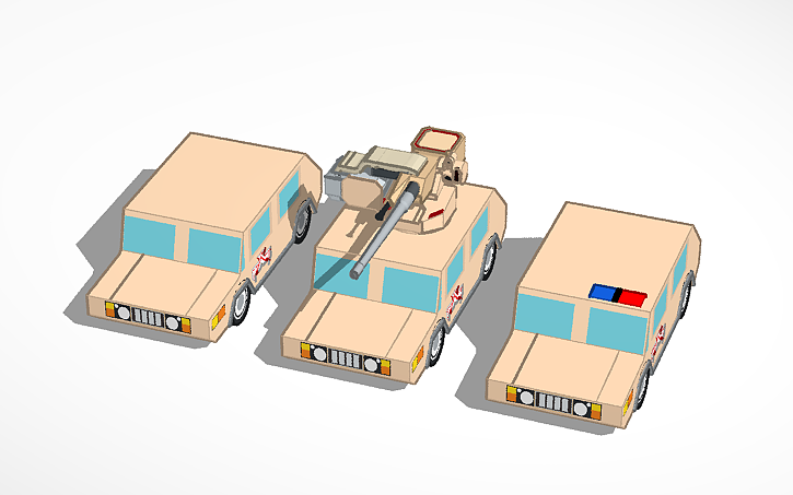 3D design Humvee-267 (electric military vehicle) - Tinkercad