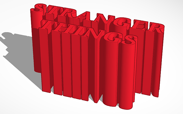 3D design Stranger things - Tinkercad