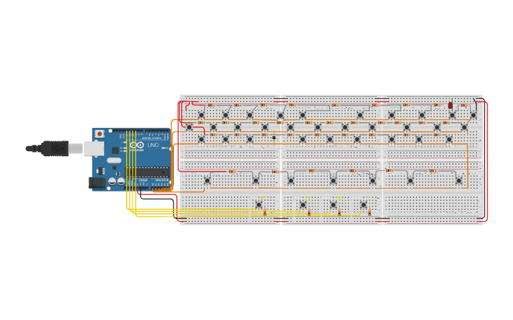 Circuit design Keyboard - Tinkercad