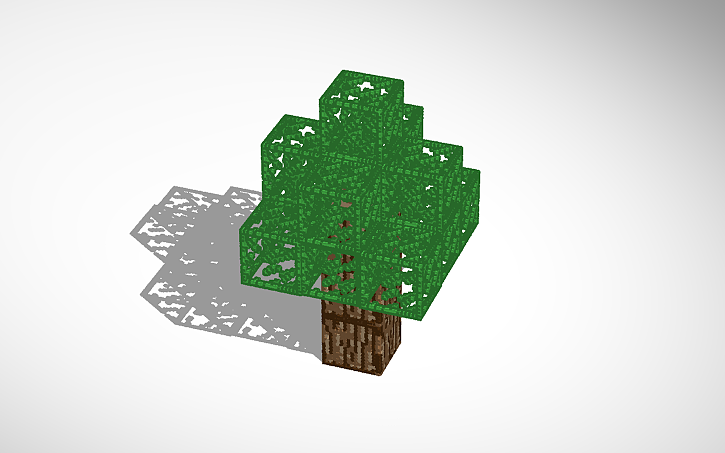 3D design minecraft tree - Tinkercad