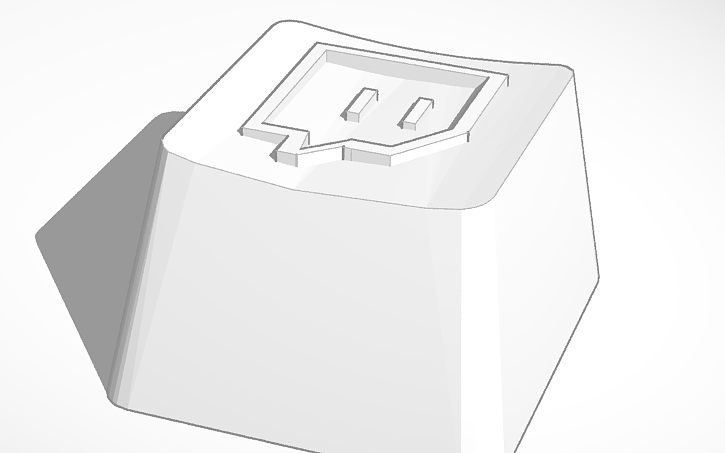 3D design Twitch Keycap - Tinkercad