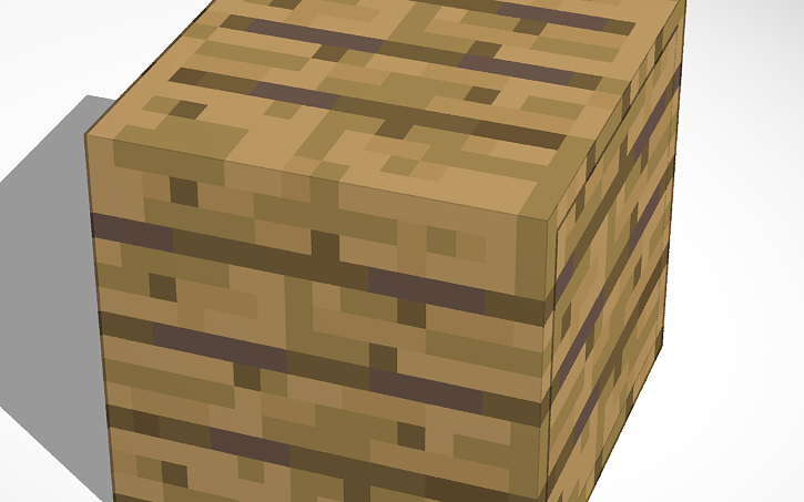 3D design Minecraft Oak Wood Plank #minecraft - Tinkercad