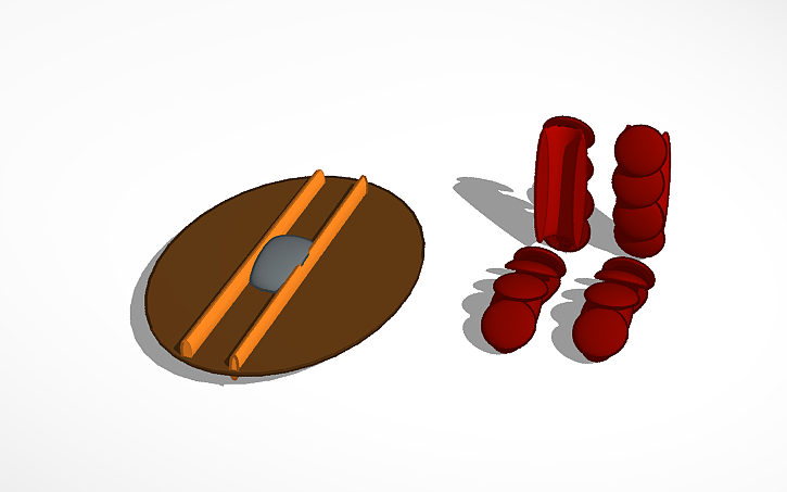 3D design Shoulder pads - Tinkercad