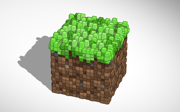 3D design 3D Minecraft Grass Block - Tinkercad