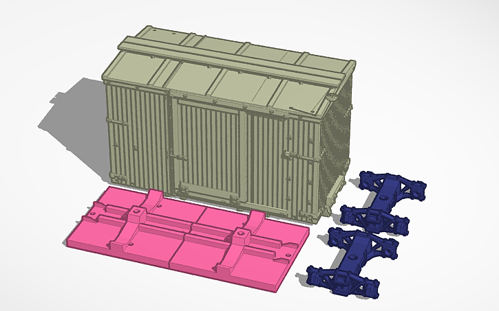 3D design HOn30 Boxcar - Tinkercad