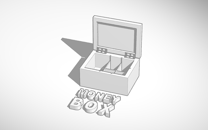 3D design money box plan - Tinkercad