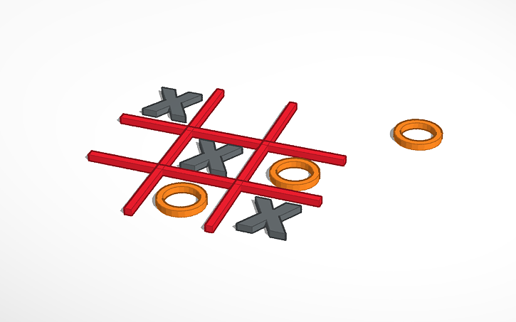 3D design Tic Tac Toe - Tinkercad