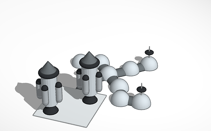 3D design moon base - Tinkercad