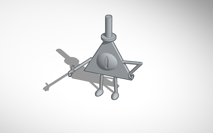 3D design Bill Cipher Statue - Tinkercad