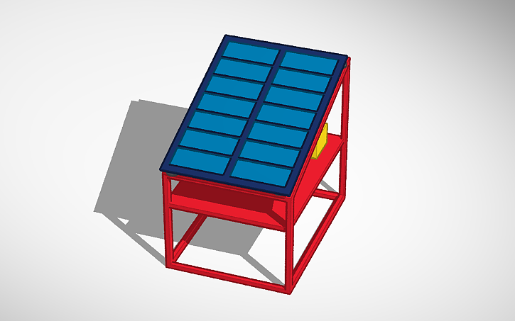 3D design solar cell system - Tinkercad