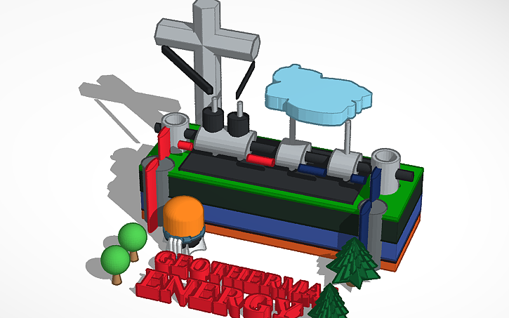 3D design geothermal - Tinkercad