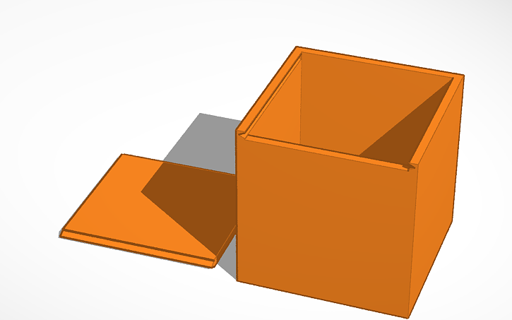 3D design sliding box - Tinkercad