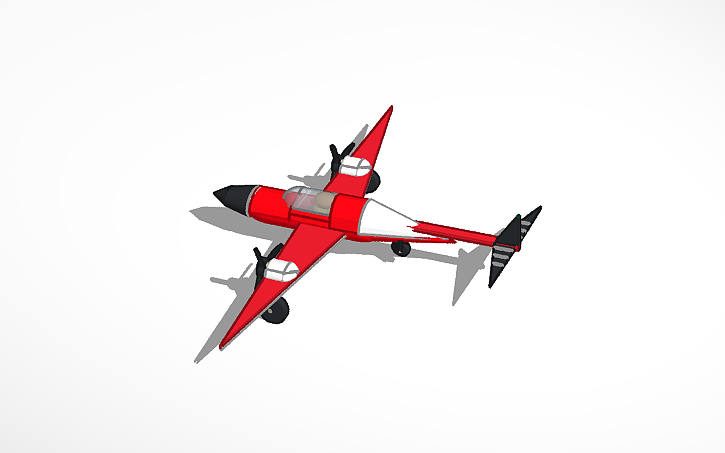 3D design The Red Plane - Tinkercad