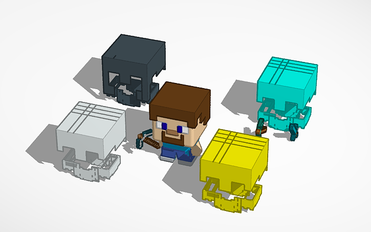 3D design Steve clásico de minecraft - Tinkercad